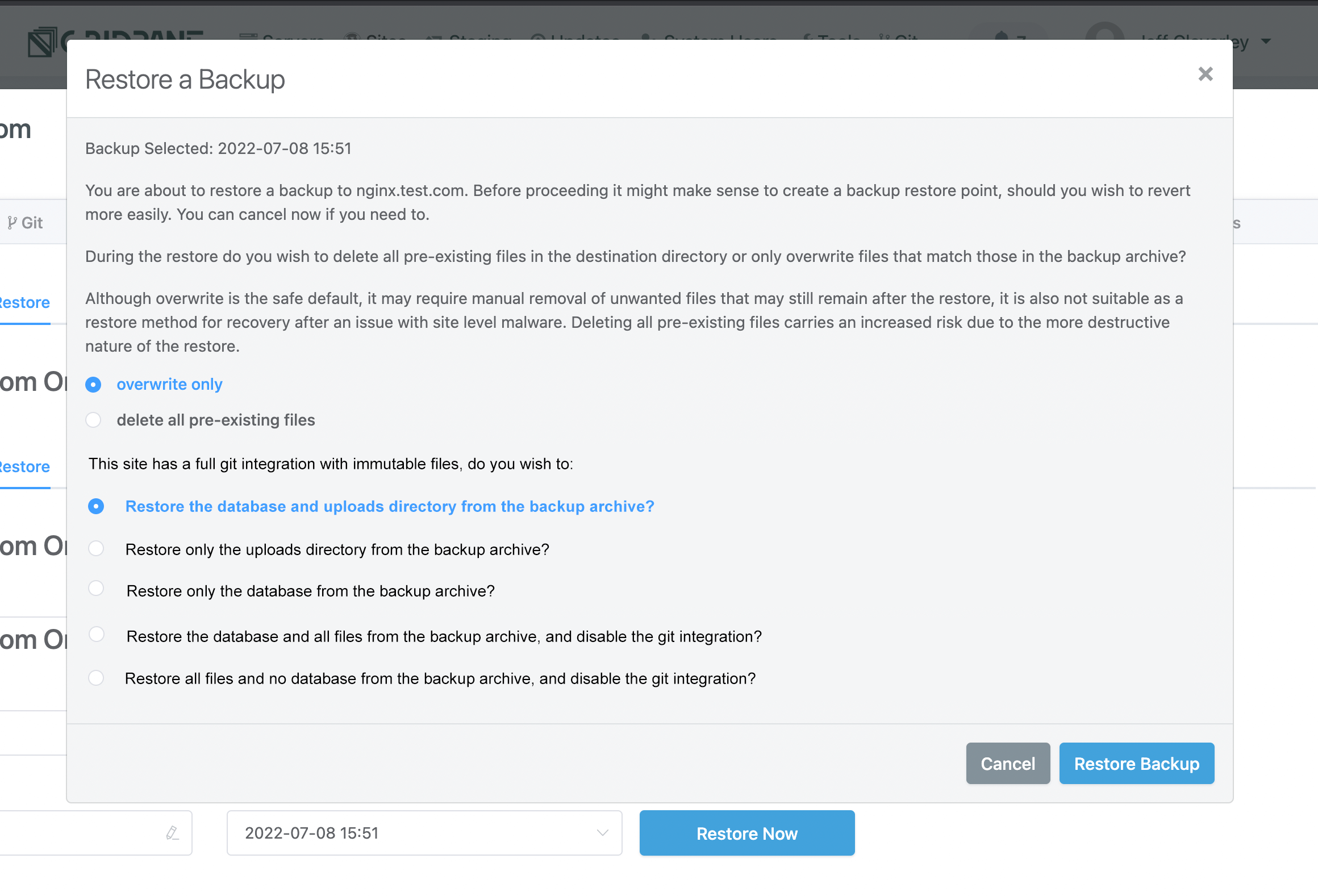 How to Manually Import Backups (Including Non-GridPane Backups) | GridPane